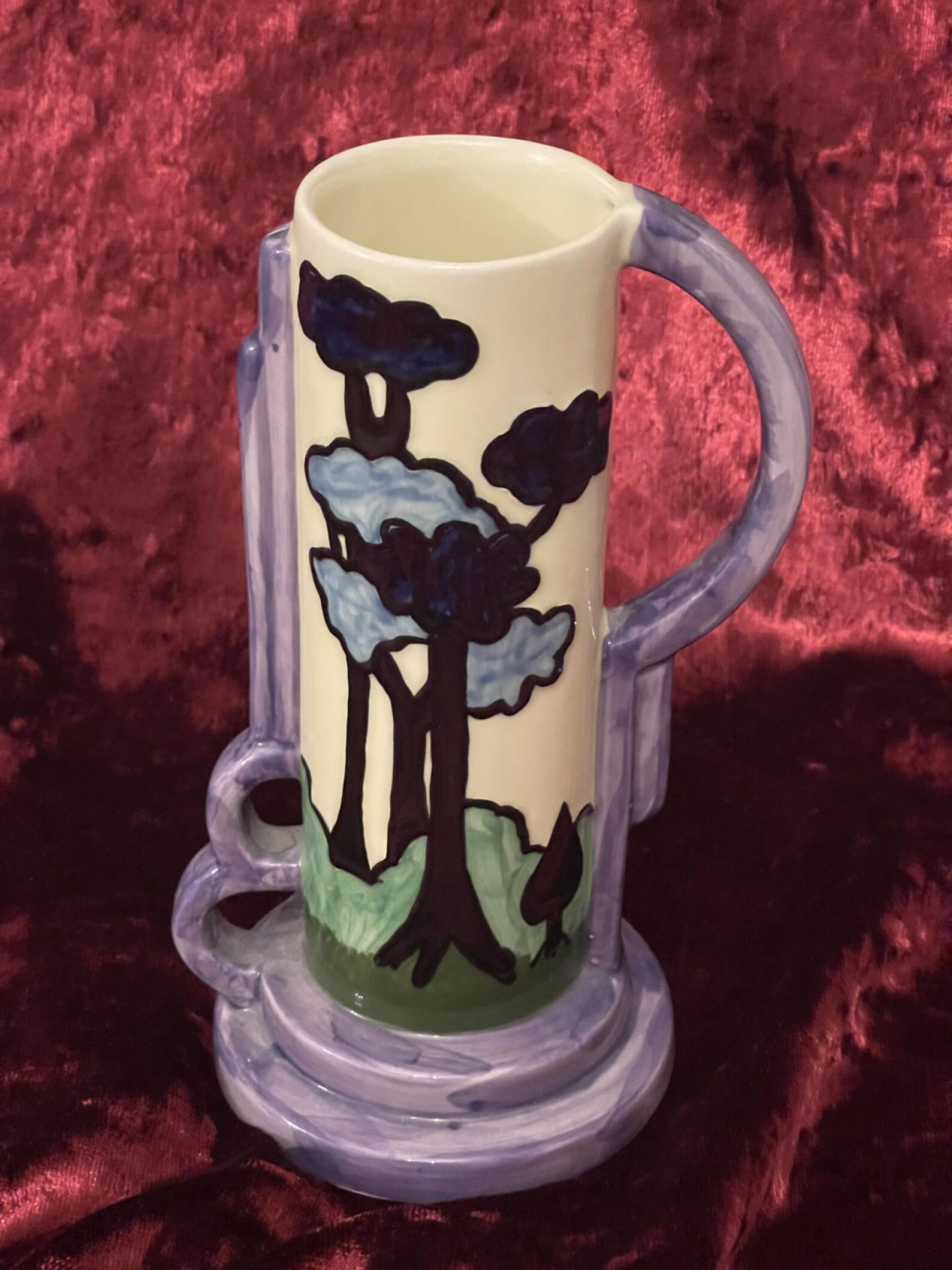 Clarice Cliff Style "crown Devon" Vase. Art Deco.1930's. Hand Painted ...
