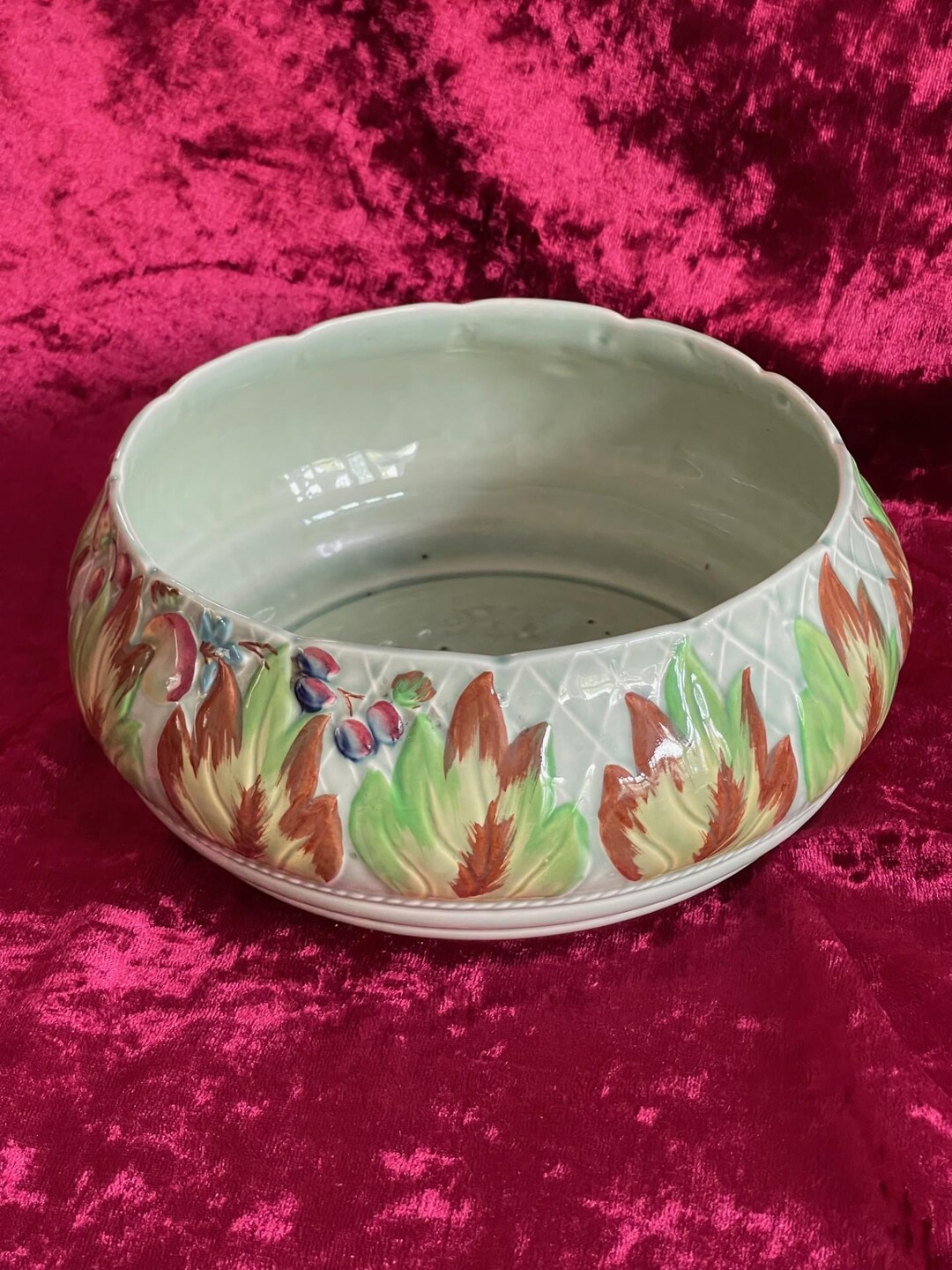 Clarice Cliff "pink /peach" Salad/fruit Bowl. Hand Painted. Art Deco ...