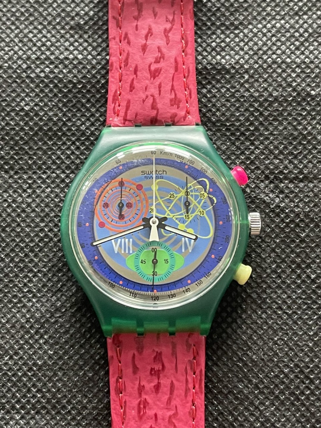 Swatch Watch Chronographe SCL103 PINK SPRINGS millésime - Etsy France