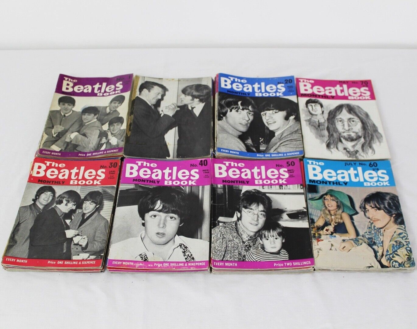 THE BEATLES "monthly Book Set" No : 1 -77 Complete. 1963-1969 Original ...