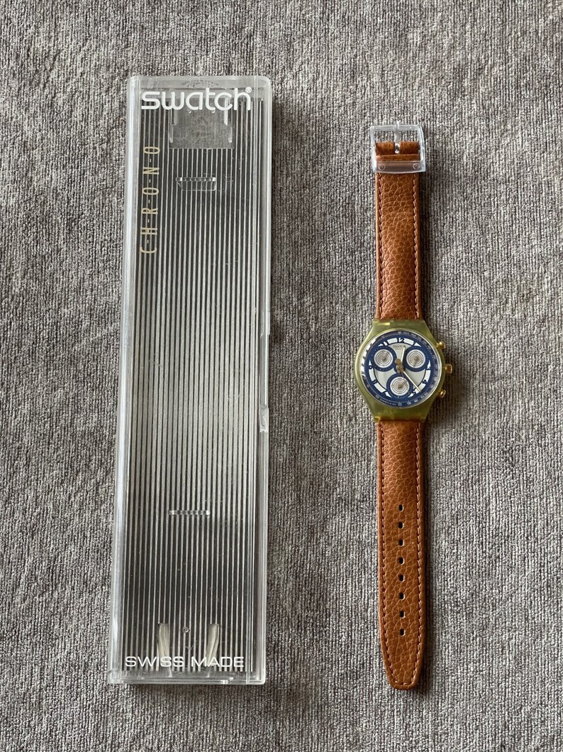 Swatch Watch Chronograph SCN107 "honey Tree". 1993. Vintage. Very Rare ...