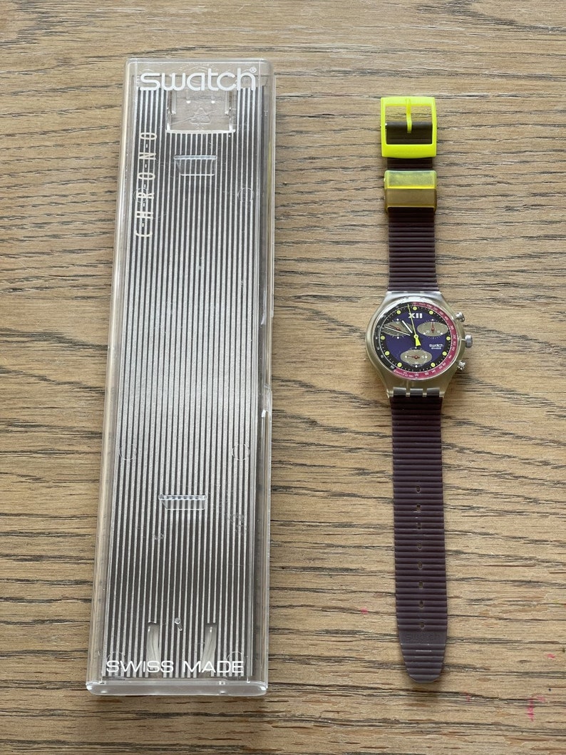 Swatch Watch Chronograph SCK101 "blue Chip" 1993 Vintage. Original ...