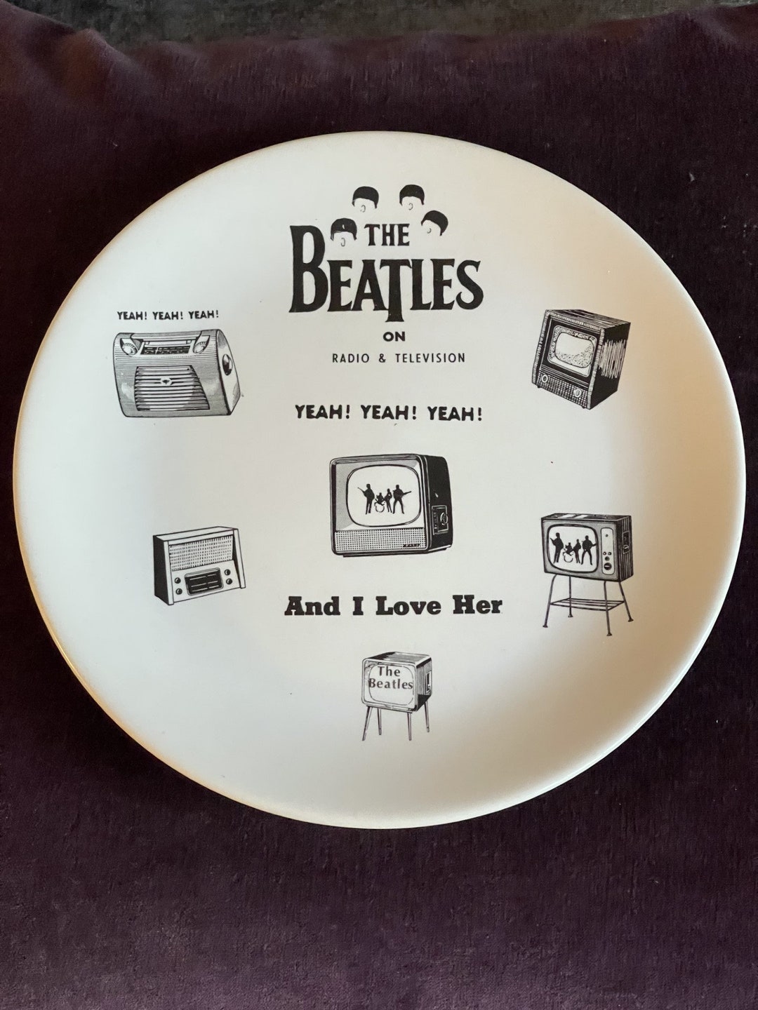 THE BEATLES "and I Love Her" Plate.1964 Original. Made in Hanley ...