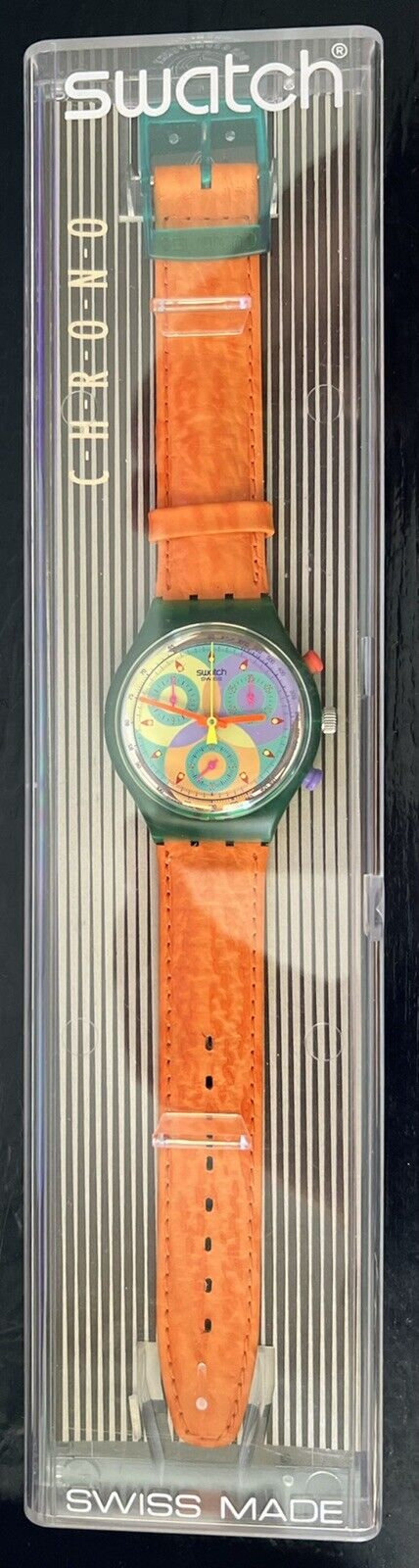 Swatch Watch Chronograph SCL102 "sound" 1993 Vintage Original in Mint ...