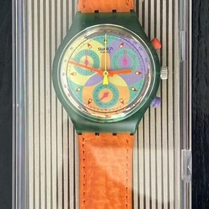 Swatch Watch Chronograph SCL102 "sound" 1993 Vintage Original in Mint ...
