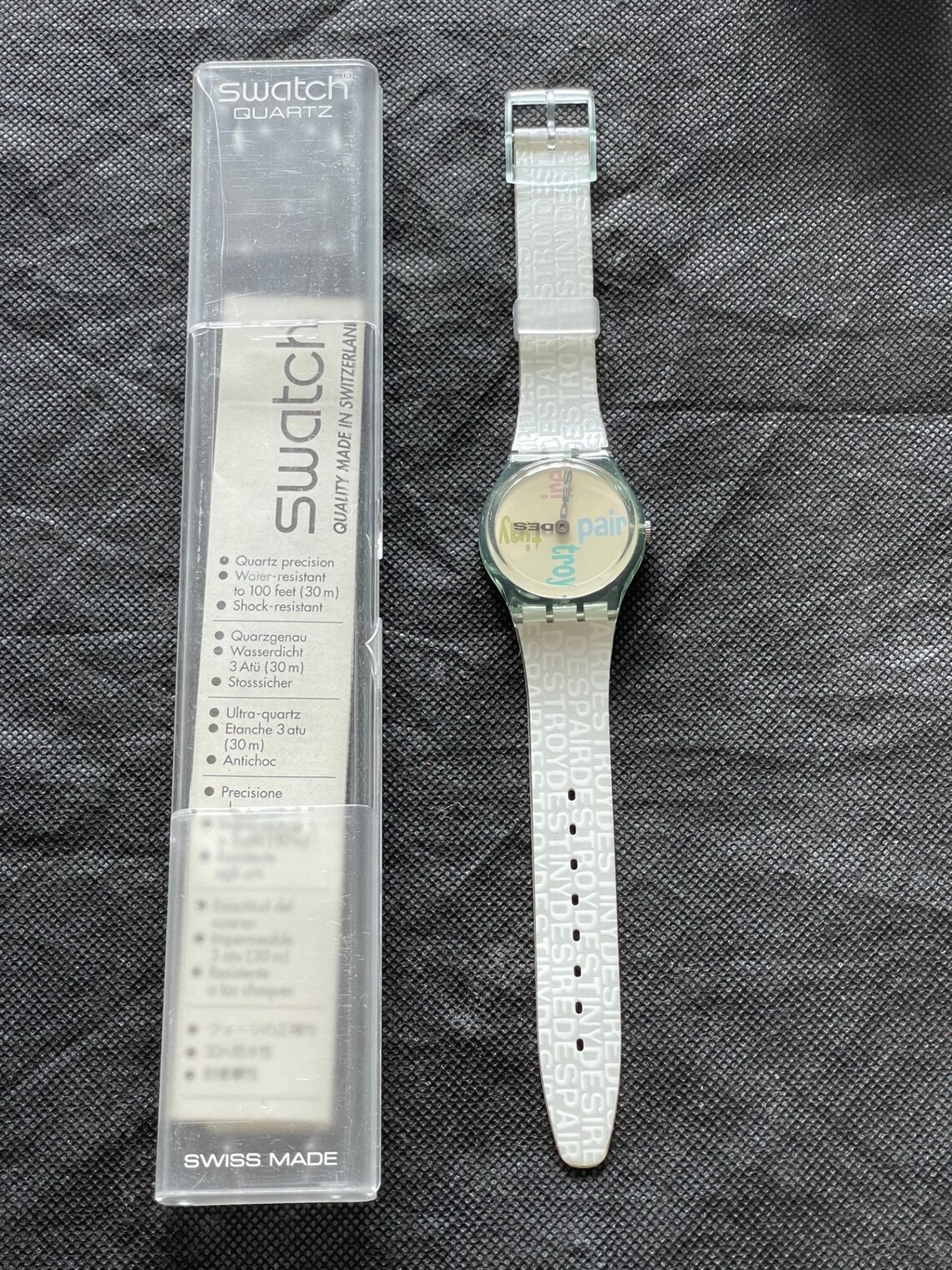 Swatch Watch GG144 "destime". 1997. Original. Designed by "nancy Dwyer ...
