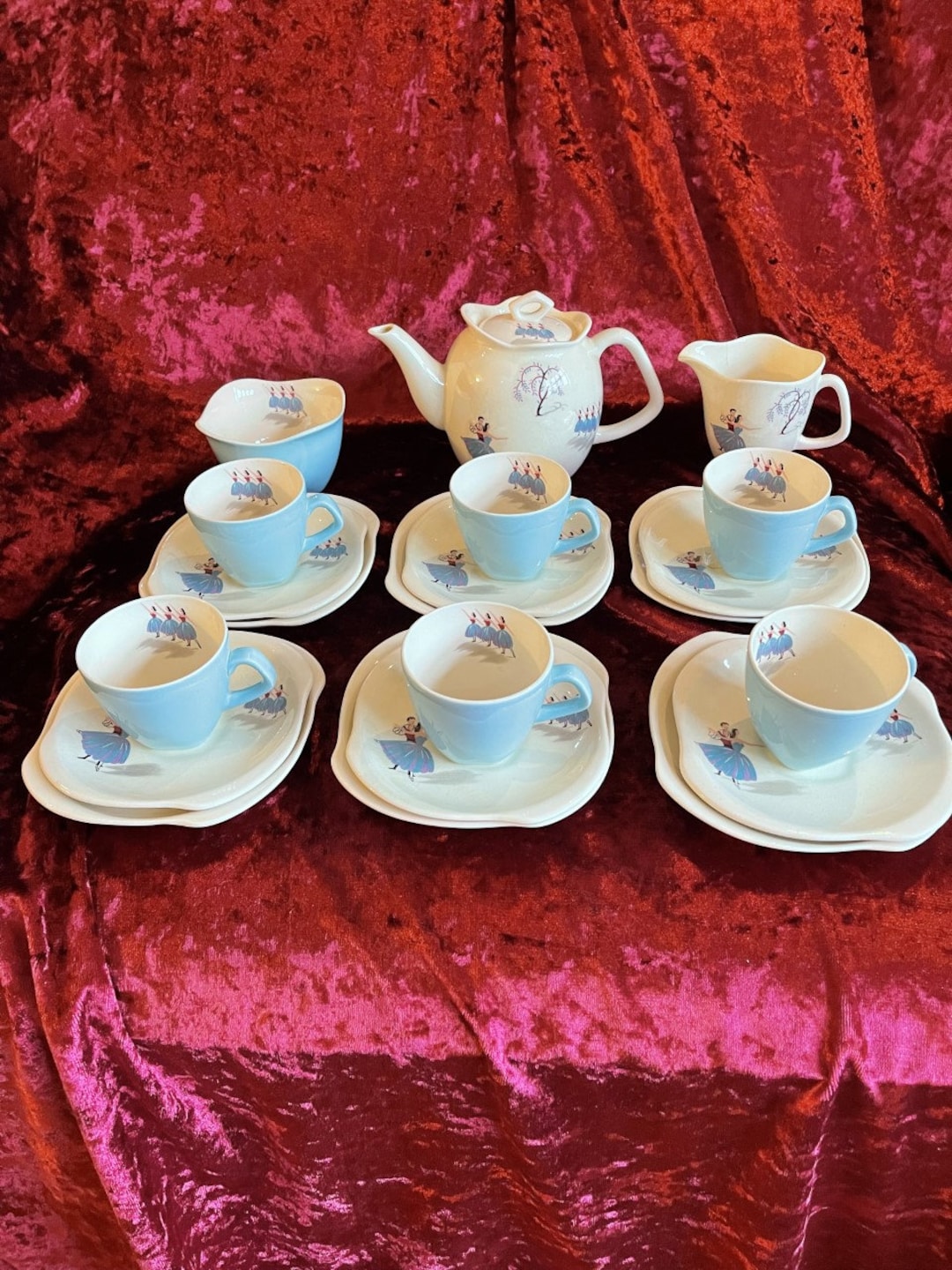 Beswick "ballet Dancers" Tea Set Complete With Teapot. Very Rare Set ...
