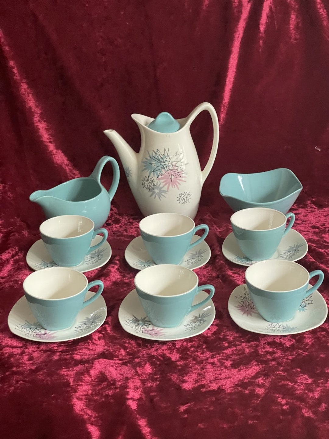 Midwinter QUITE CONTRARY Coffee Set Complete 1960's - Etsy UK