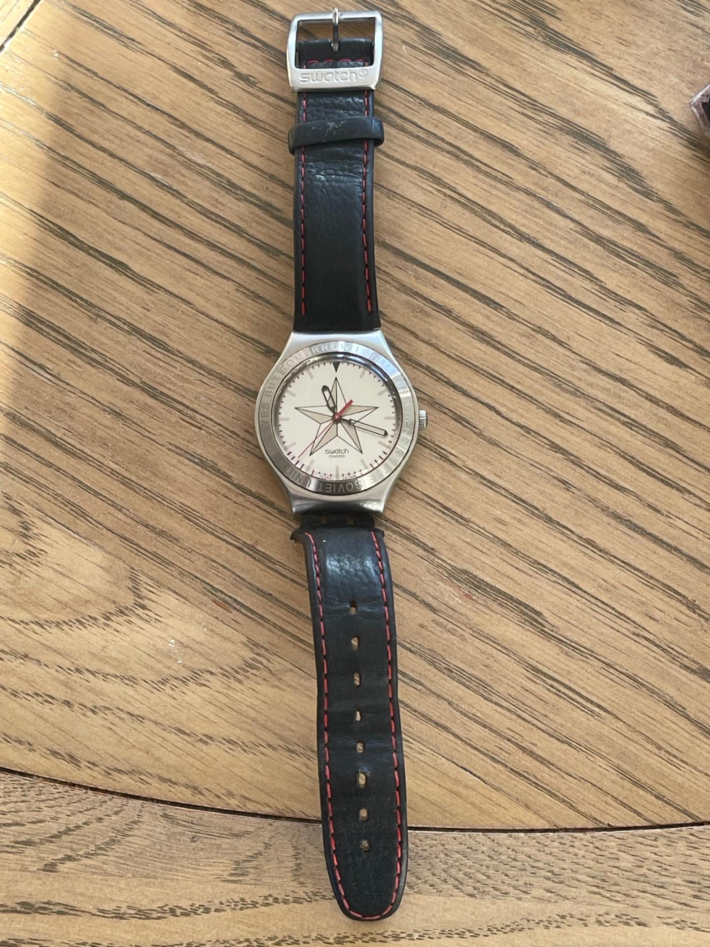 Swatch Watch YGS127 James Bond "villain" Collection "octopussy".(general Orlov). Irony Swatch ...