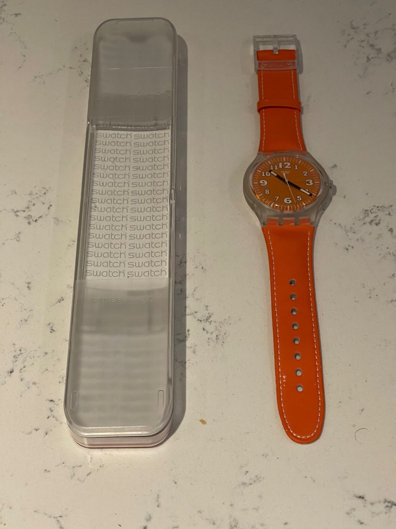 Swatch Watch SUDK102 "squeezed Pumkins" 2002 Original X - Large Swatch ...