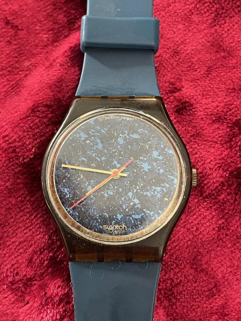 Swatch Watch GF101 "lazuli" 1987 Original. Extremely Rare and ...