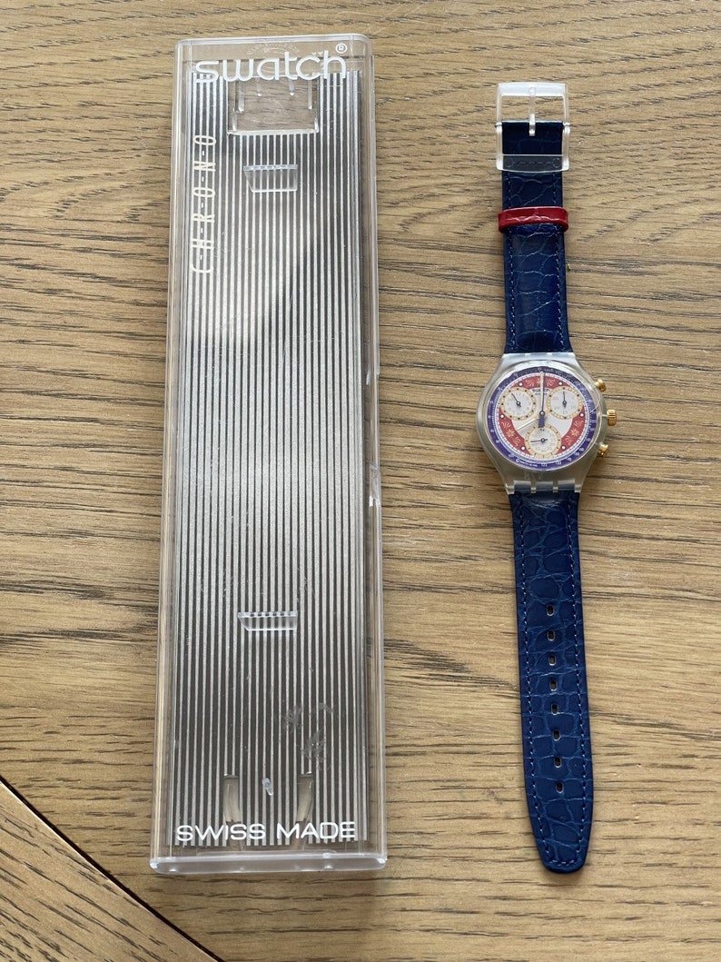 Swatch Watch Chronograph SCK107 "ocean Breeze" 1994 Vintage. Original ...