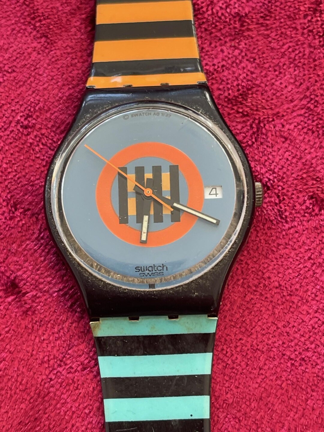 Swatch Watch GB407 "coral Gables" 1988. Extremely Rare. - Etsy