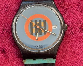 1988 Vintage Gents Swatch 'coral Gables' GB407, in a Used Condition ...