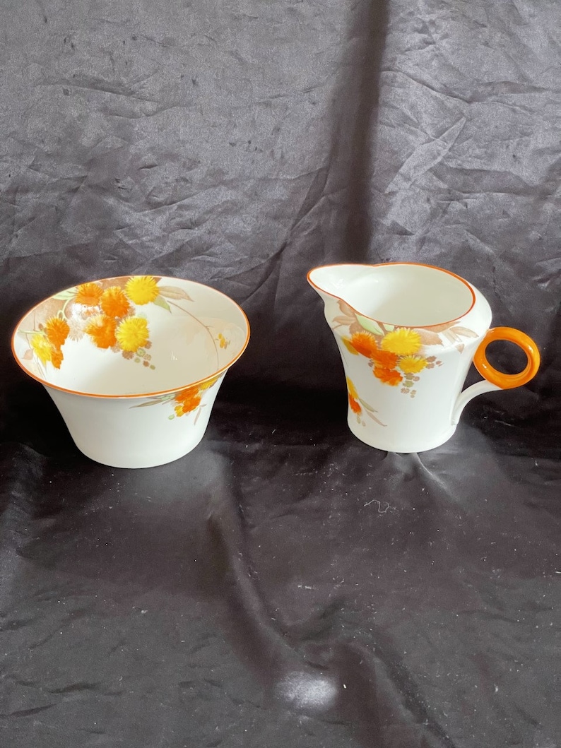 Shelley Tea Set "yellow and ORANGE Acacia". Pattern No : 12255. Art ...