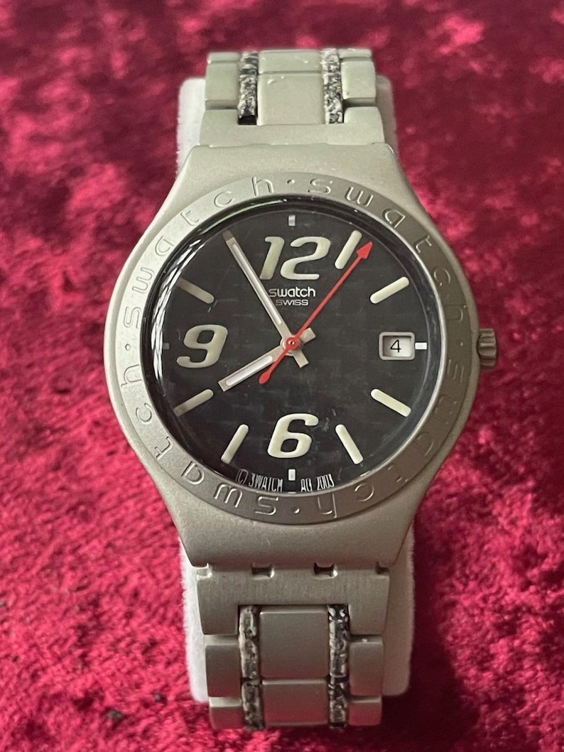 Swatch Watch YGS4019 "big COAL Black" Irony 2003 Original. Very Rare ...