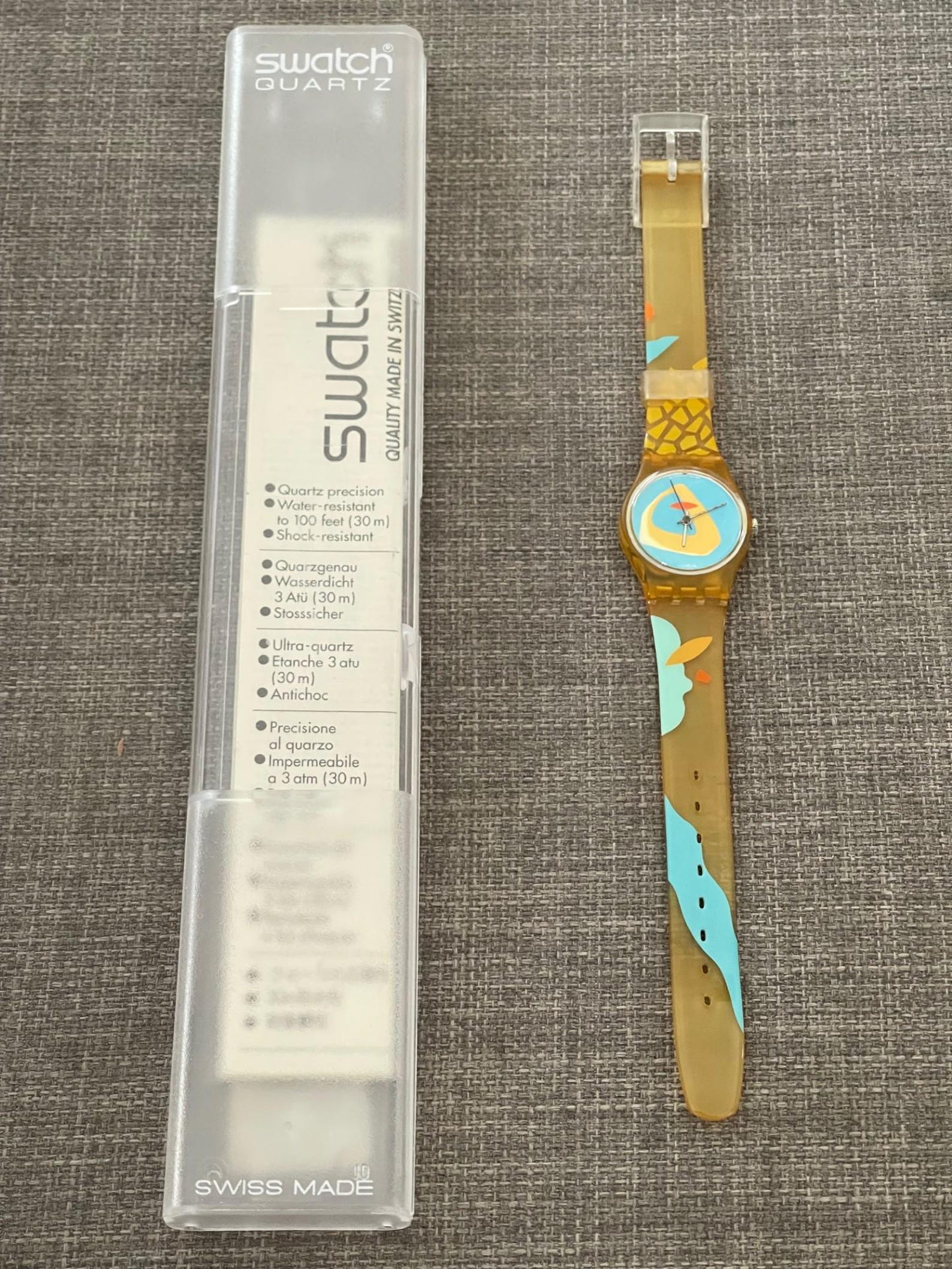 Swatch Watch LK108 "o'sole Mio" 1988 Ladies Original. Extremely Rare ...
