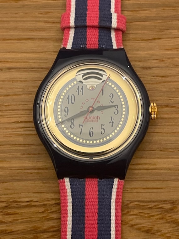 Swatch Watch Automatic SAN105 "TIME& STRIPES" 1994. O… - Gem