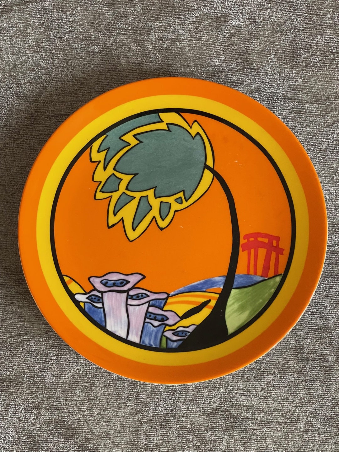 Clarice Cliff Bizarre "monsoon" Plate - Etsy