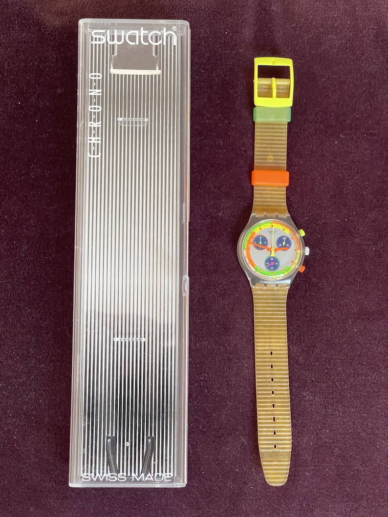 Swatch Watch Chronograph SCK104 "jelly Stag" 1993 Vintage Original ...