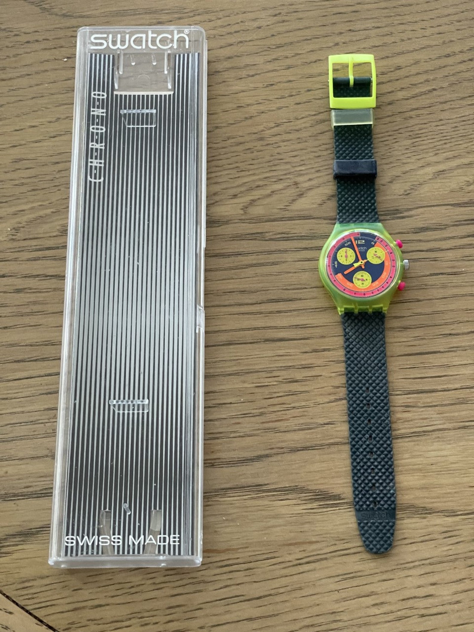 Swatch Watch Chronograph SCJ101 "grand Prix" 1991 Vintage Original New ...