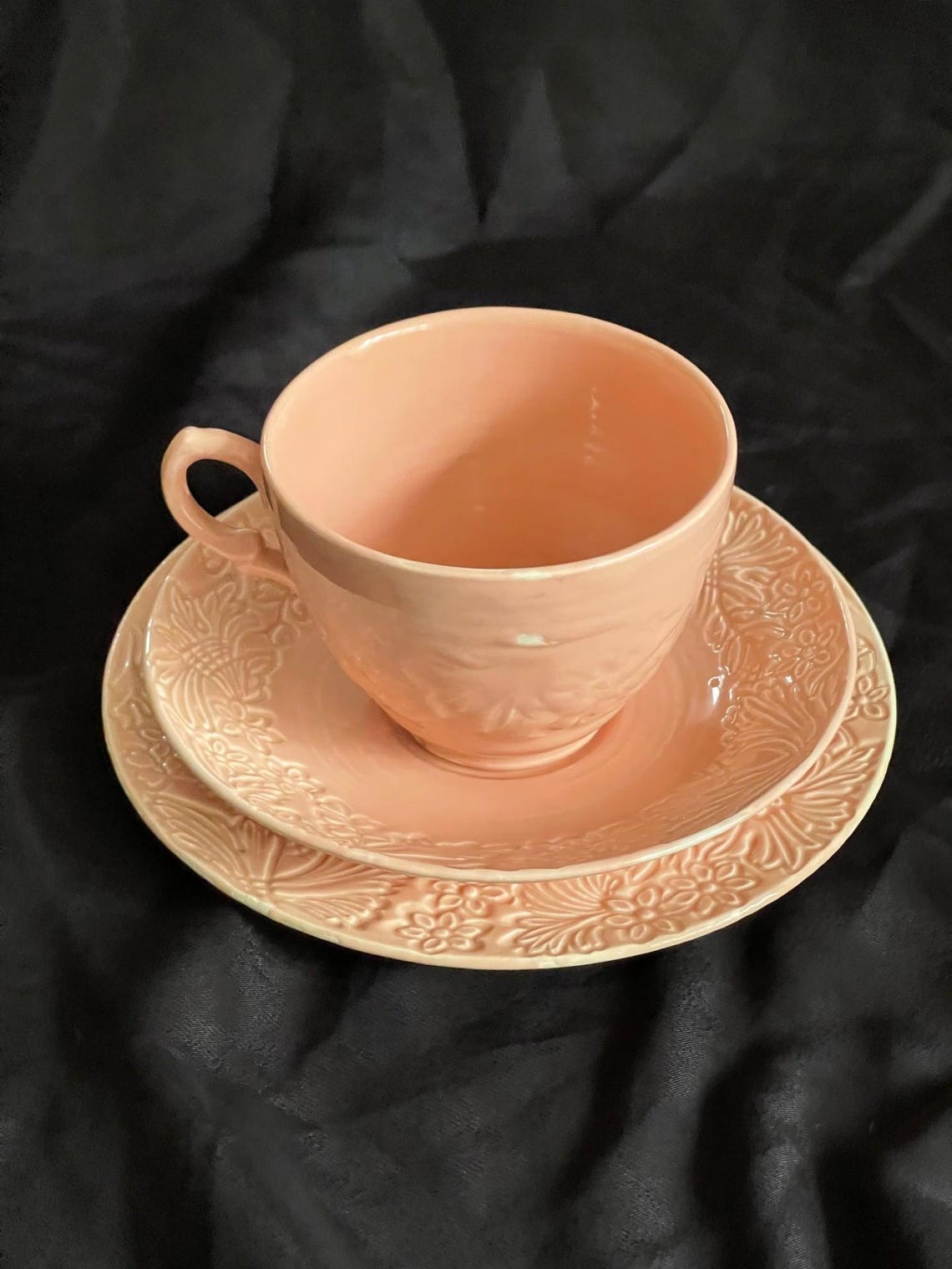 Clarice Cliff "pink/peach" TRIO. Art Deco. 1930's. Very Rare With Early ...