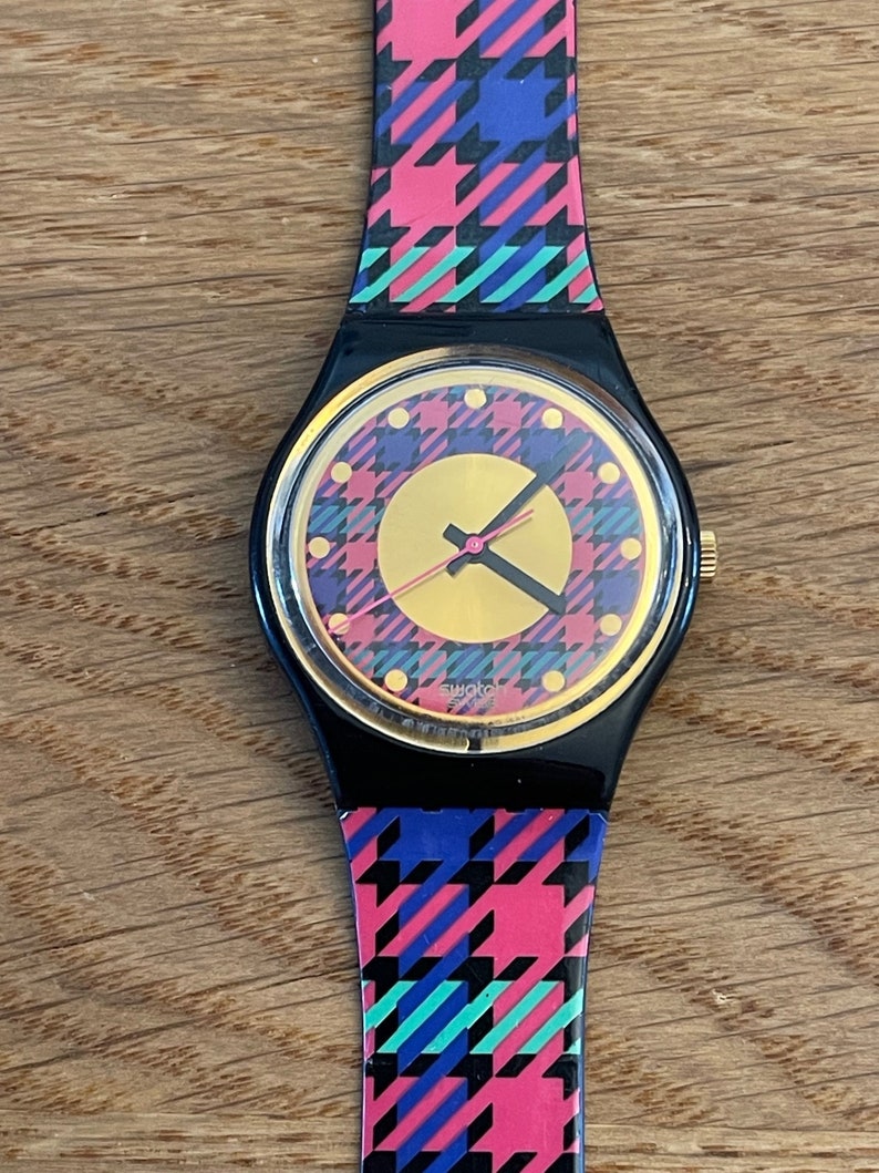 Swatch Watch GB147 "tweed" 1992 Original. - Etsy