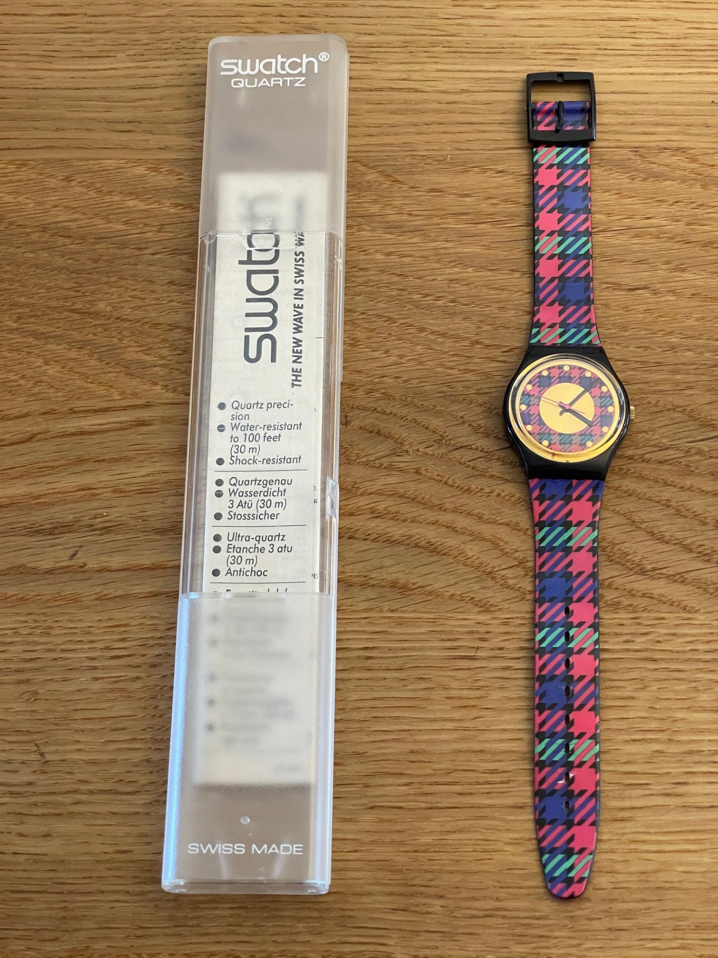 Swatch Watch GB147 "tweed" 1992 Original. - Etsy