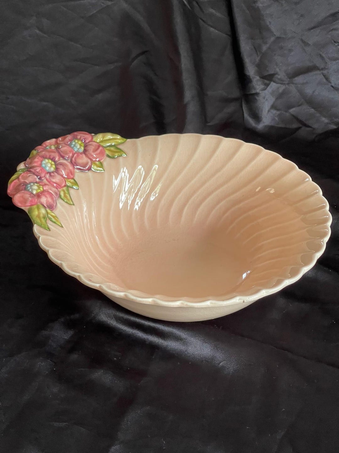 Clarice Cliff "pink /peach" Salad/fruit Bowl. Hand Painted. Art Deco ...