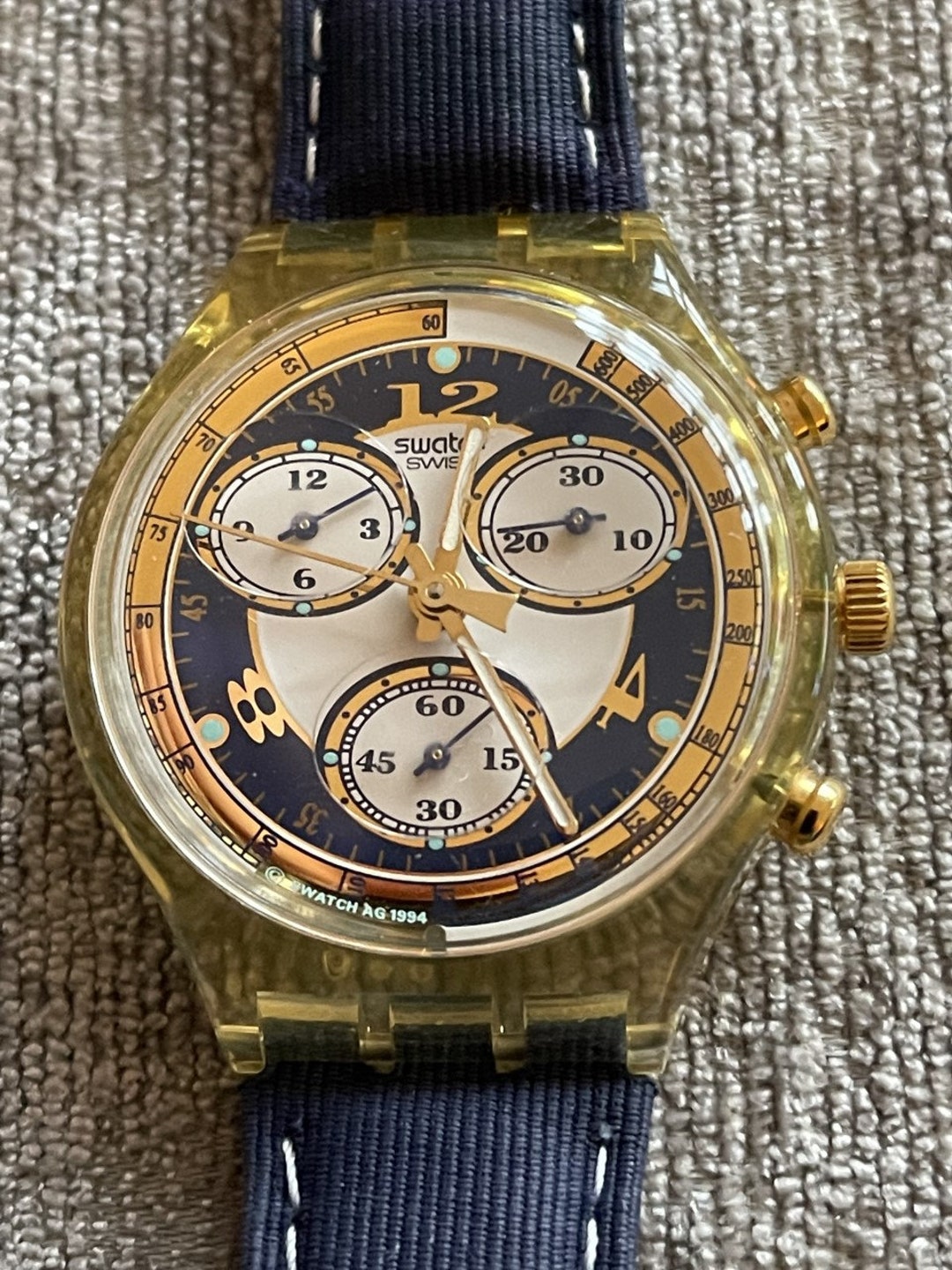 Swatch Watch Chronograph SCK108 "blue Horizon". 1995. Vintage. Very ...