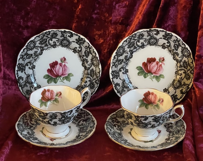 Queen Anne Teapot With Lid in Lady Sylvia Pattern, White With Pink ...