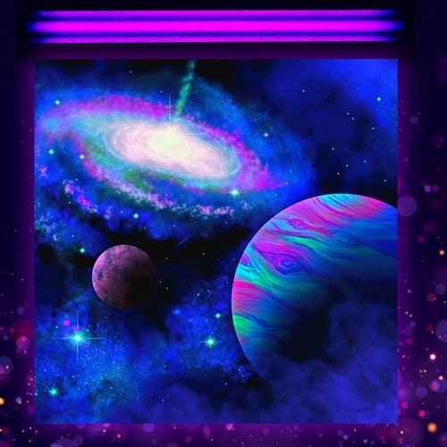 Cosmic Storm blacklight Space Tapestry UV Reactive - Etsy