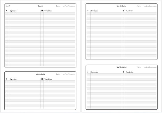 The Goldlist Method Notebook Printable Template in PDF A4 - Etsy Finland