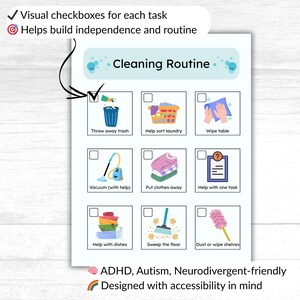 6 Visual Routine Chart for Kids: Editable Daily Task Schedule ...