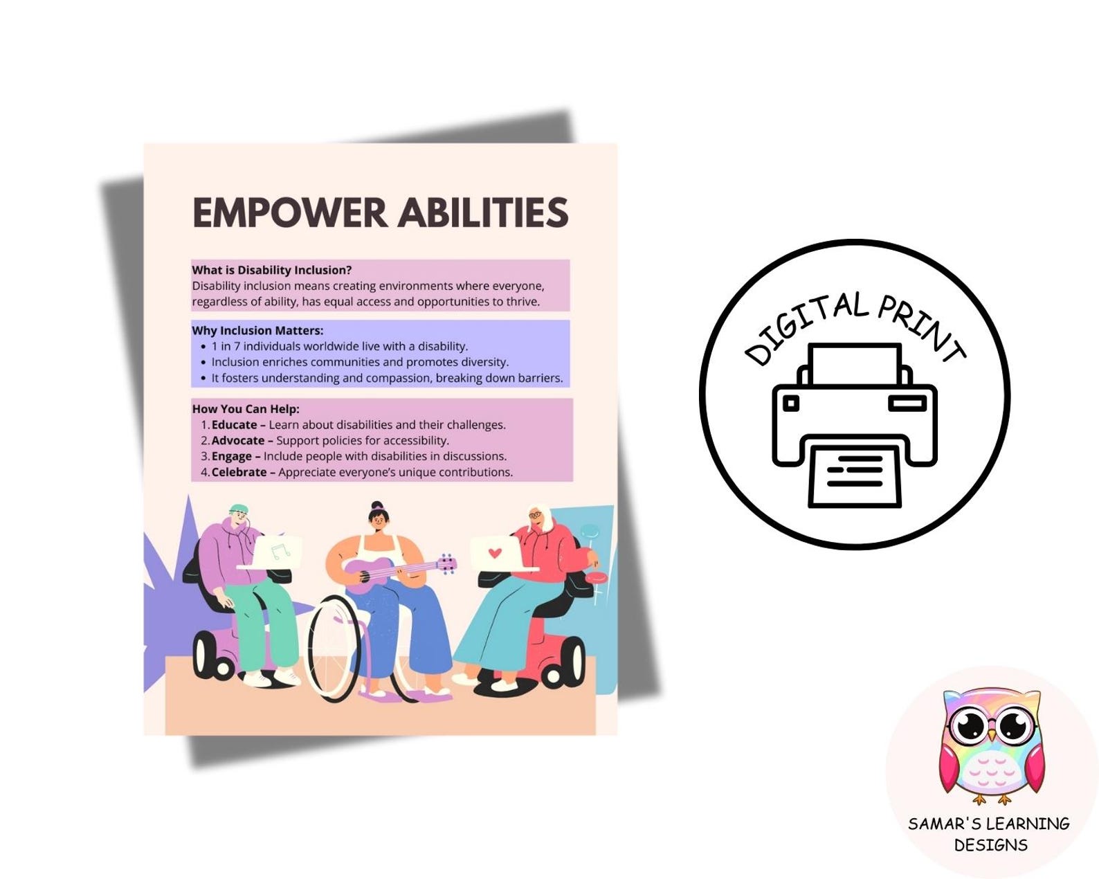 Two Empower Abilities: Disability Inclusion Posters | Employment ...