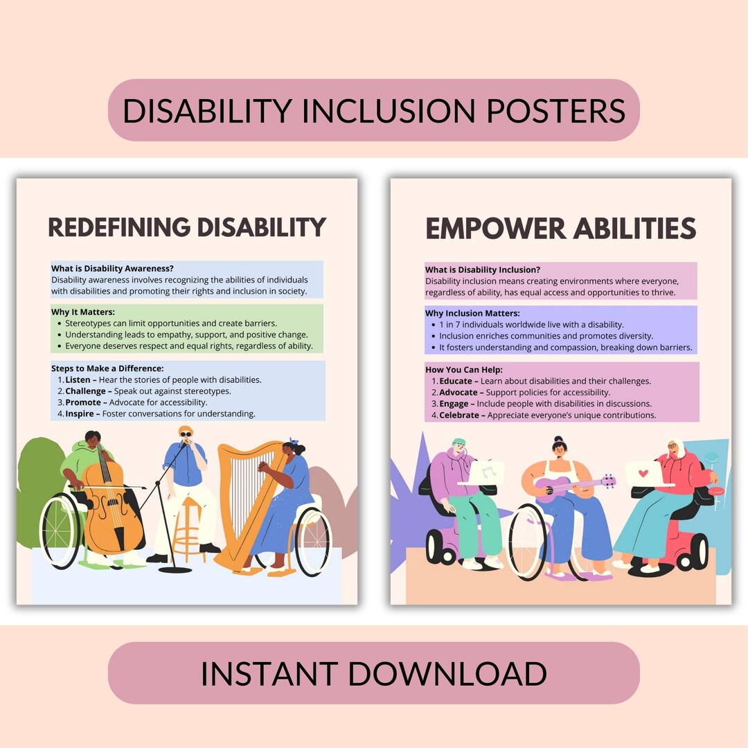Two Empower Abilities: Disability Inclusion Posters | Employment ...