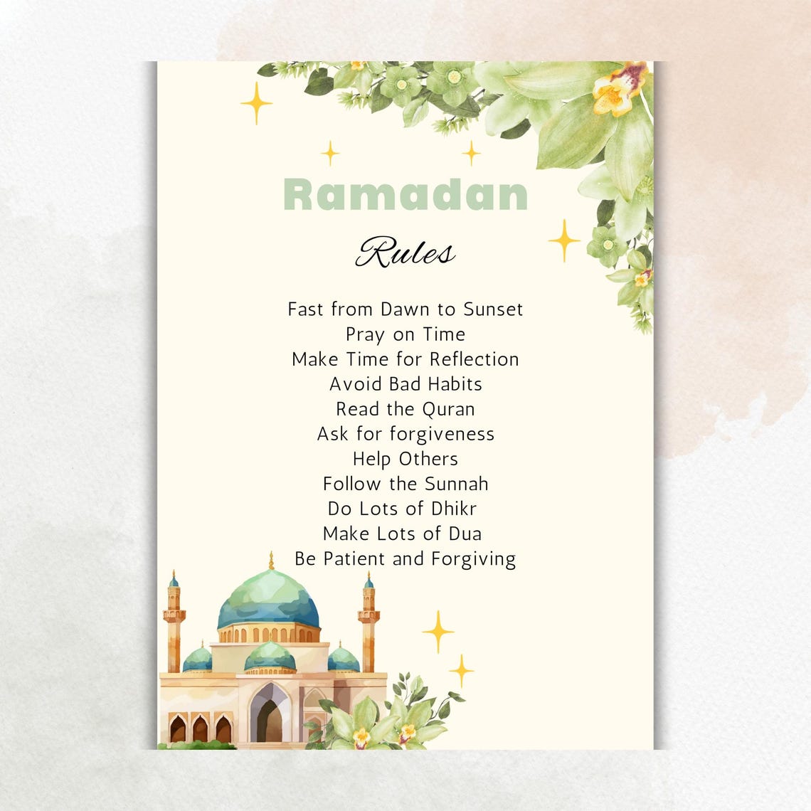 Ramadan Rules Digital Poster: A Comprehensive Guide to Forgiveness ...