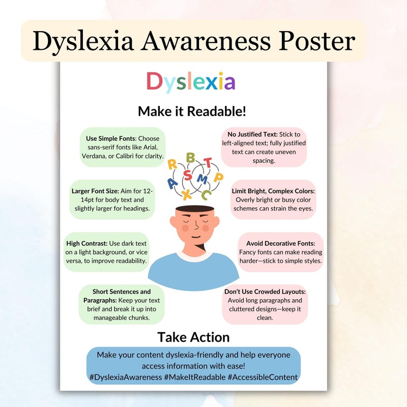 Dyslexia Awareness - Etsy