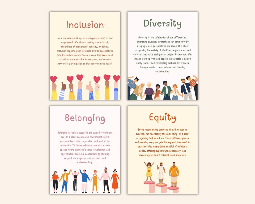 DEIB Posters | Diversity Equity Inclusion Belonging Bulletin Board ...