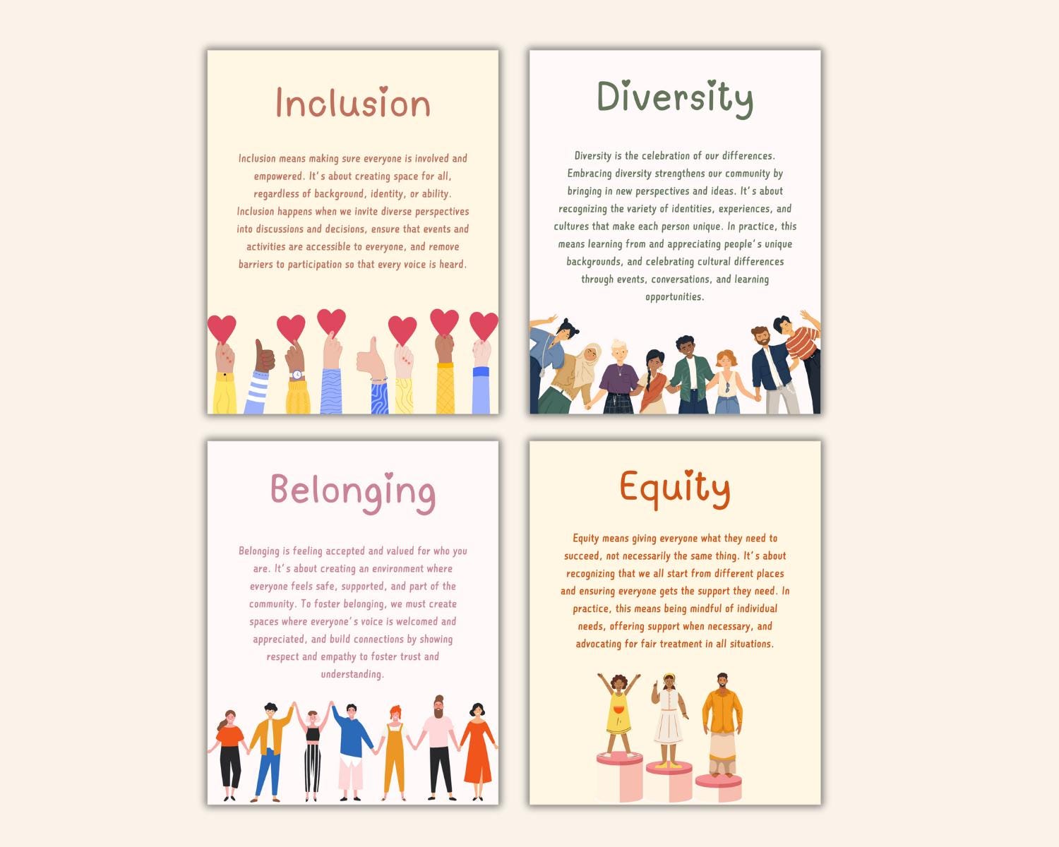 DEIB Posters | Diversity Equity Inclusion Belonging Bulletin Board ...