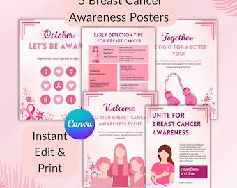 Breast Cancer Awareness Month Sign Printable, Breast Cancer Support ...
