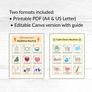 6 Visual Routine Chart for Kids: Editable Daily Task Schedule ...