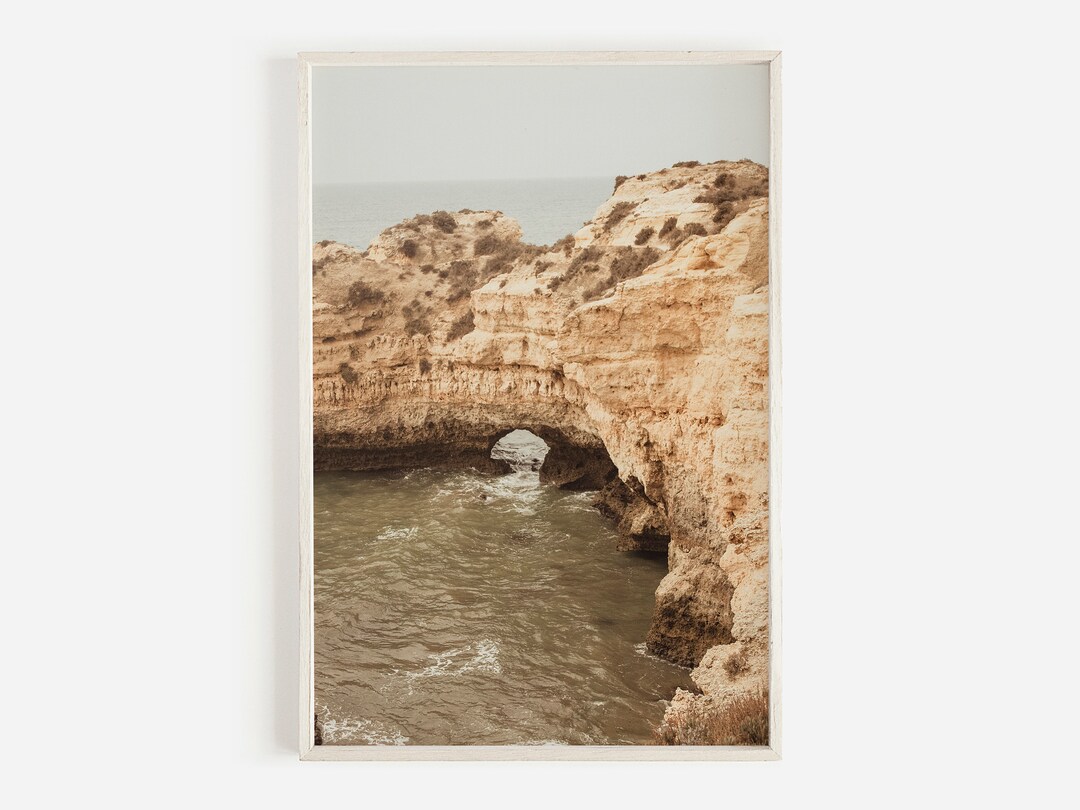 Ocean Cove in California, Beige Beach Decor, California Coastline ...