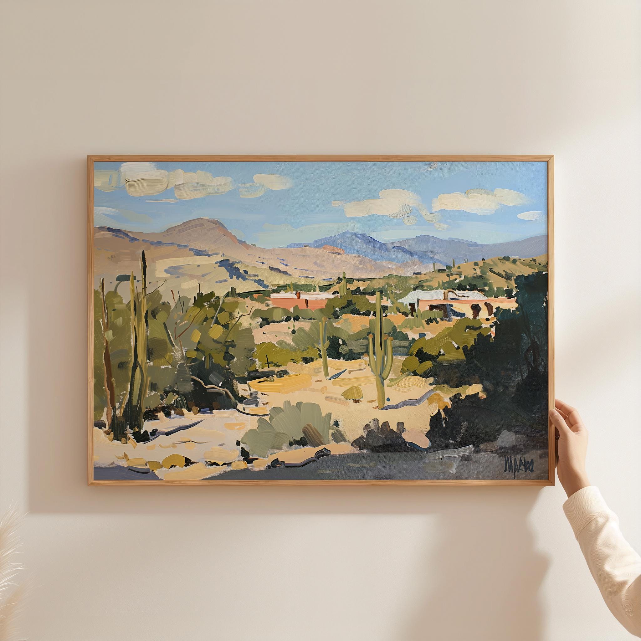 Scenery in Sonora Mexico Print, Rustic Southwest Artwork, Painting of ...