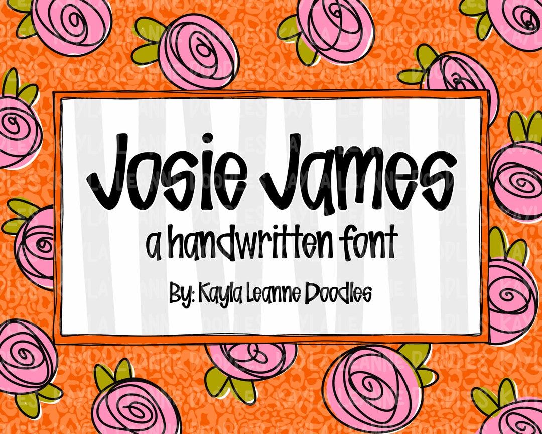 Josie James Font, Handwritten Font, Font for Procreate, Downloadable ...