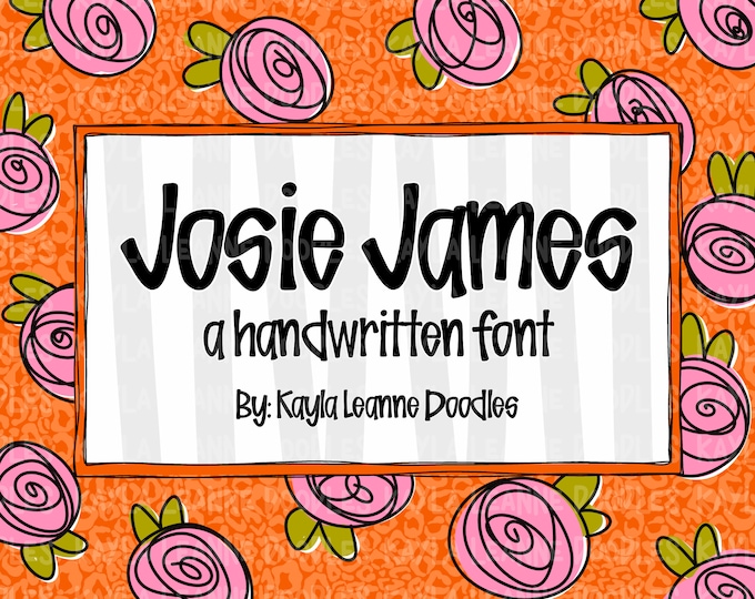 Josie James Font, Handwritten Font, Font for Procreate, Downloadable ...