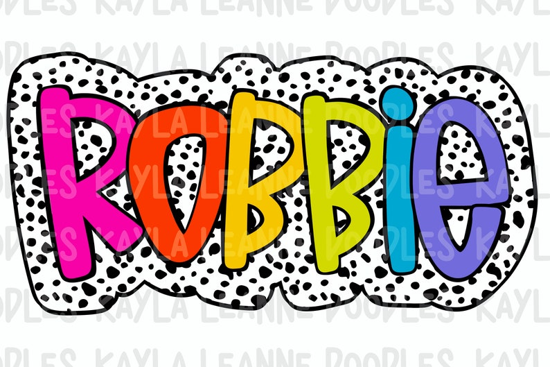 Trendy Name, Dalmation Print Name, Custom Name Design, Sublimation, PNG ...
