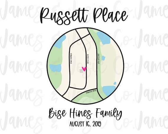 Custom Map Digital Map Portrait Minimalist Digital Art - Etsy