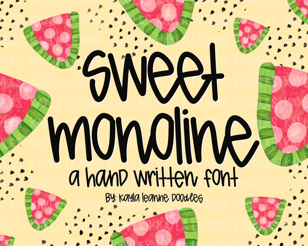 Sweet Monoline Handwritten Font, Procreate Font, Cute Font - Etsy