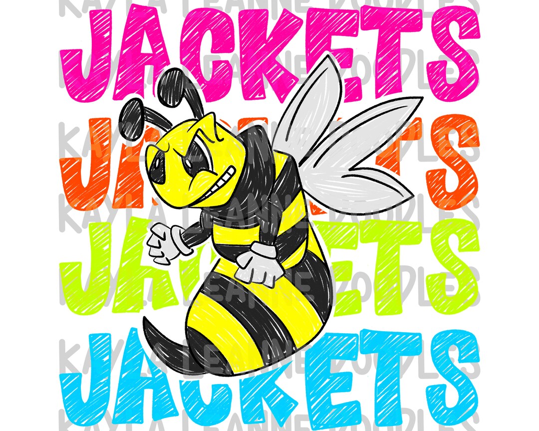 Yellowjackets Mascot, School Design, Jacket, Yellow Jacket, Sublimation ...